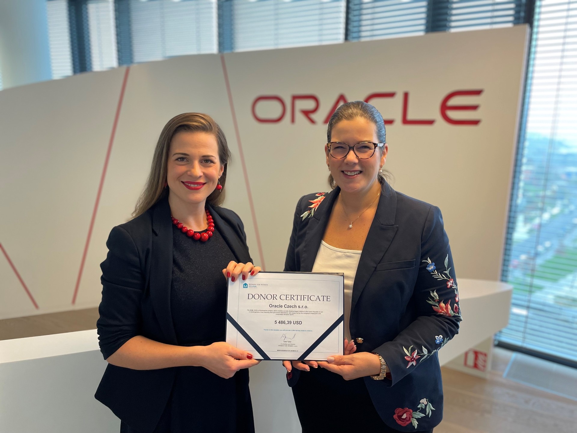Děkujeme společnosti Oracle za podporu! | WOMEN FOR WOMEN